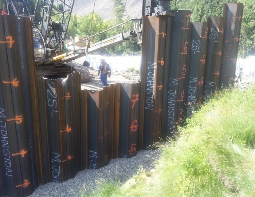 Sheet piling - Johnston Construction