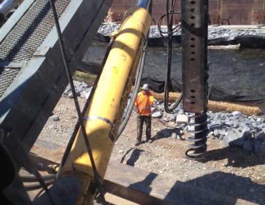 Highway bridge pile foundations - Johnston Construction